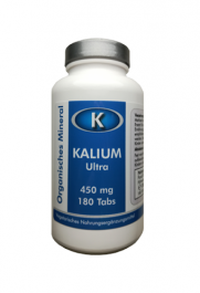 Kalium Ultra 450mg, 180 Tabs - Organisches Kalium (Potassium ...